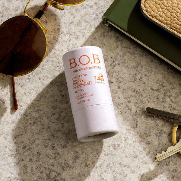 Protetor Solar Mineral em Bastão: Proteção FPS 45 | B.O.B